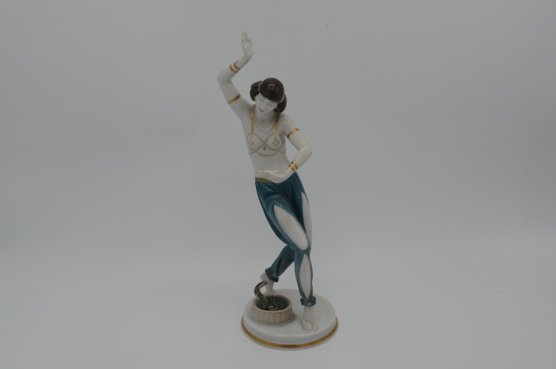 Art Deco Rosenthal Porzelanfigur "Salambo mit Pythonschlange" Model-No ...